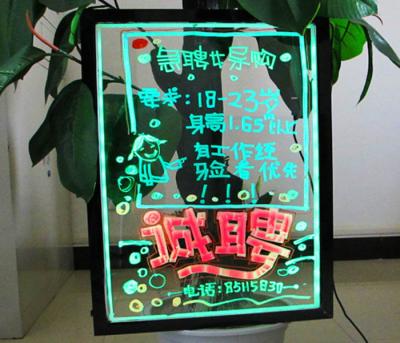 China Full color flashing transparent LED Writing Boards illuminated advertising signs for sale