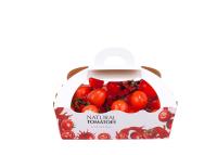 China Kraft Paper Tomato Fruit Packaging Boxes with Handles 30000 MOQ Custom Size for sale