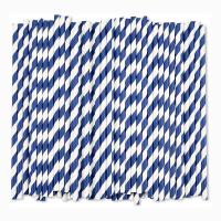 China Striped Pattern Paper Drinking Straws Disposable 6mm x 197mm Eco-Friendly Recyclable Party Straws for sale
