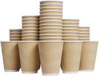 China 12oz 16oz Double Wall Disposable Coffee Cups with Custom Offset Printing for sale
