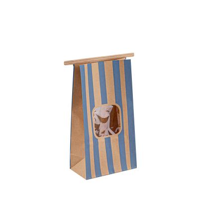 China Pas Bodem Tote Kraft Paperbag Print Brown aan om te gaan Lunch Meeneemzakken Te koop