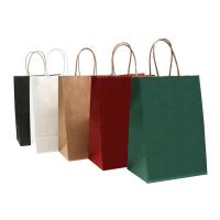 China Custom Twisted Handle Kraft Paper Bags 10kg Capacity FSC Certified Eco Friendly for sale