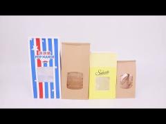 Borsa di Tin Tie Dessert Kraft Paper con la finestra per alimenti a rapida preparazione asportabili