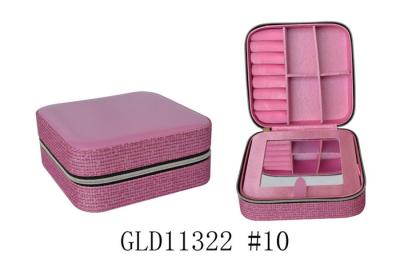 Cina Colore decorativo di rosa della cassa dei gioielli del cuoio dell'unità di elaborazione della chiusura lampo lucido/laminazione di Matt in vendita