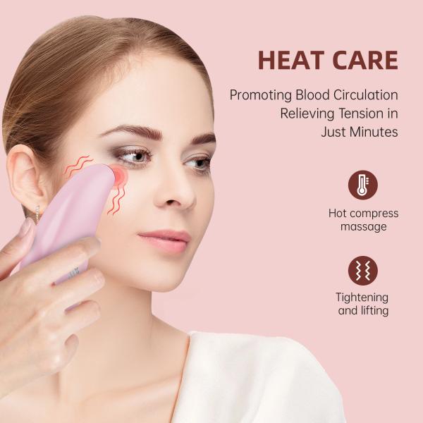 Quality Silicone Red Light Therapy Face Massager Vibration Eye Face Massager for sale
