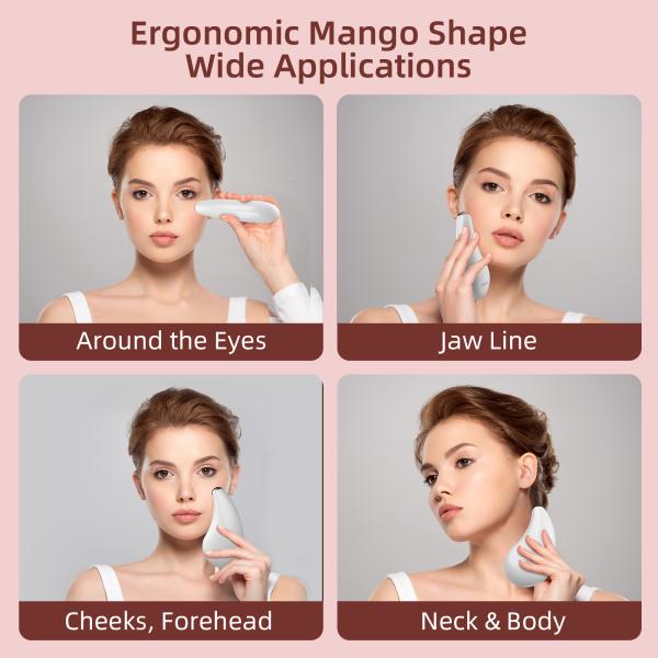 Quality Heating Vibration Facial Massager 5W Red Light Face Massager Tool Vibrating for sale
