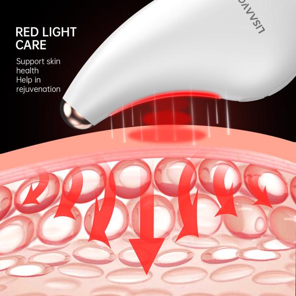 Quality Heating Vibration Facial Massager 5W Red Light Face Massager Tool Vibrating for sale