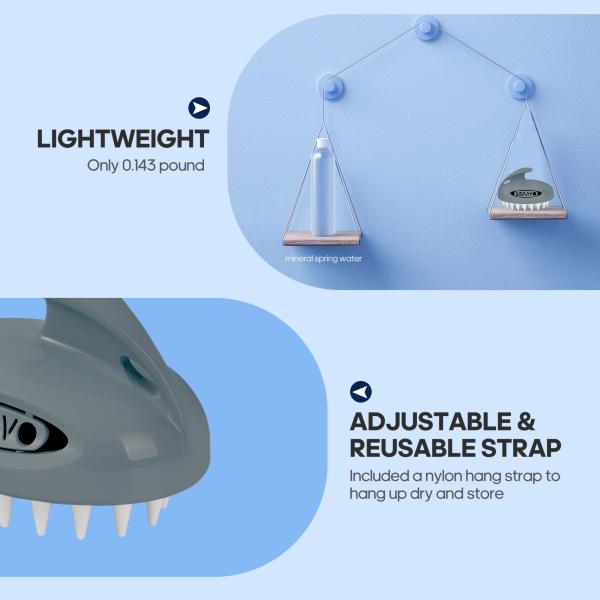 Quality Gray Interchangeable Scalp Scrub Brush With 3 Hardness Levels for sale