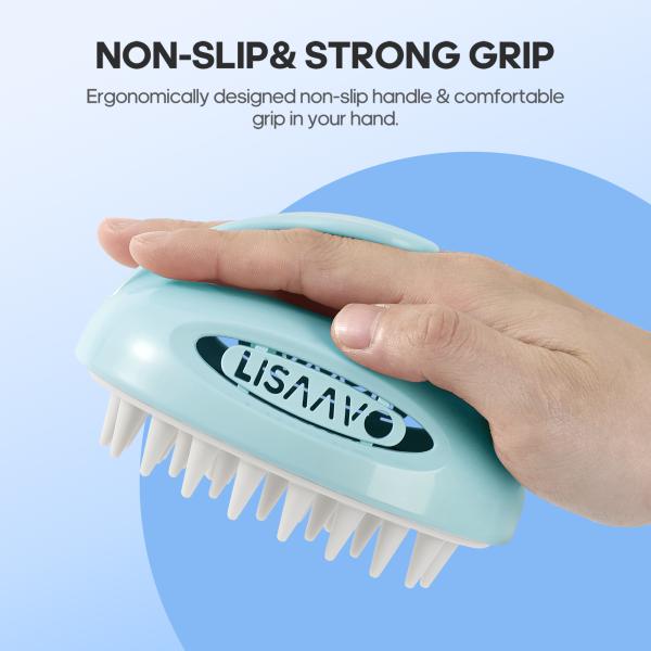 Quality Blue Easy Clean Scalp Massager With 3 Interchangeable Scrubbers for sale