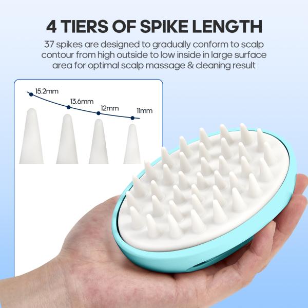 Quality Blue Easy Clean Scalp Massager With 3 Interchangeable Scrubbers for sale