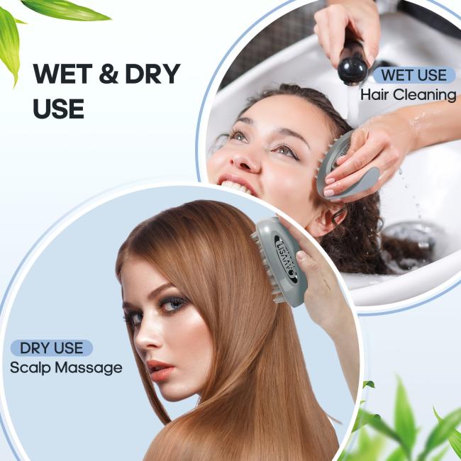 Scalp brush with hanging loop