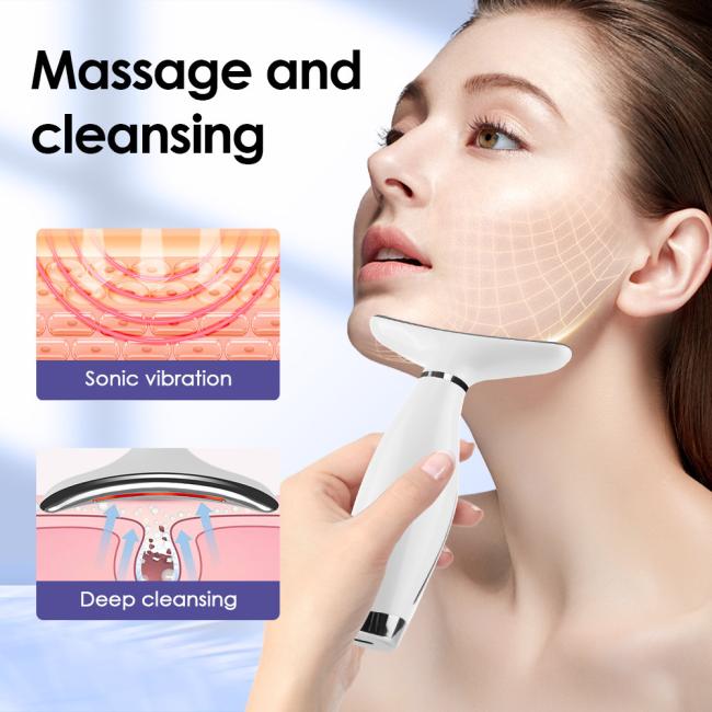 EMS Massage Neck Beauty Device in use