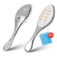 Quality 1.8W LED Light Therapy Electric Massage Hair Brush with EMS Microcurrent and for sale