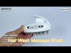 interchangeable scalp massager brush soft / moderate / hard scalp massage hair wash