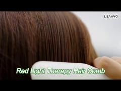 rechargeable red light hair brush 660nm red light therapy hair growth comb