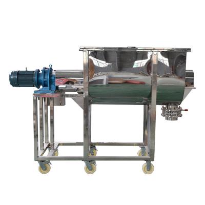 China Stainless Steel 304 Ribbon Blender Machine Industrial Paint Mixer Horizontal Feed for sale