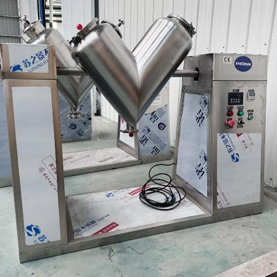 China Powder Seasoning Stainless Steel V-shaped Mixer Granule Blender for sale