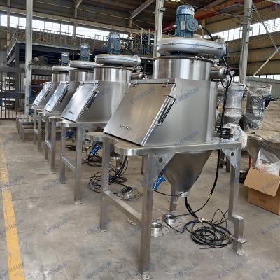 China Stainless Steel Small Bag Dust-free Powder Dosing Machine Granule Unpacking And Feeding Machine for sale