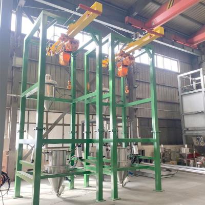 Cina Sistema di trasporto della polvere con stazione di alimentazione in sacchetto da due in una tonnellata per lo scarico automatico senza polvere di qualità alimentare in vendita