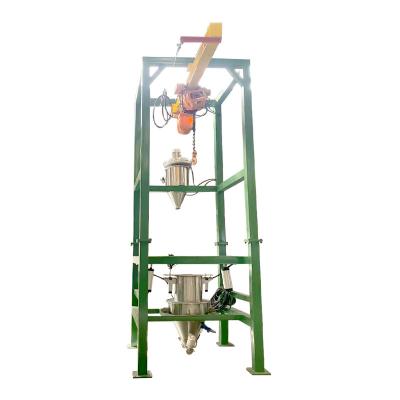 중국 개방형 톤 봉지 배하역 운송 장비 칼슘 탄산 가루 먼지 없는 먹여살림 판매용