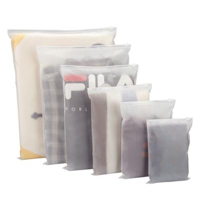 China Wholesale Biodegradable Pe Custom Poly Frosted Zipper Bags Packaging Bag for sale