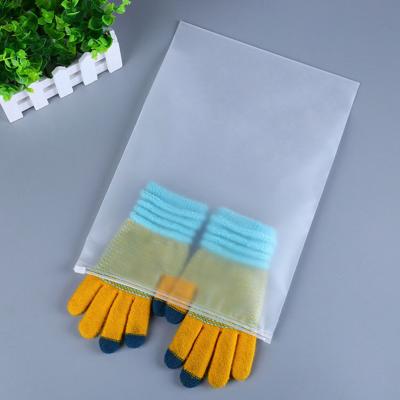 China PEVA Frosted Plastic Zip Bags for Underwear Clothes Packaging for sale
