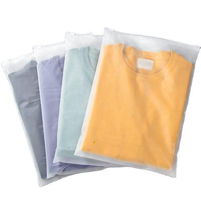 China Peva Plastic Poly Clear Clothing Zipper Bags Custom Frosted for T-Shirt Garment for sale