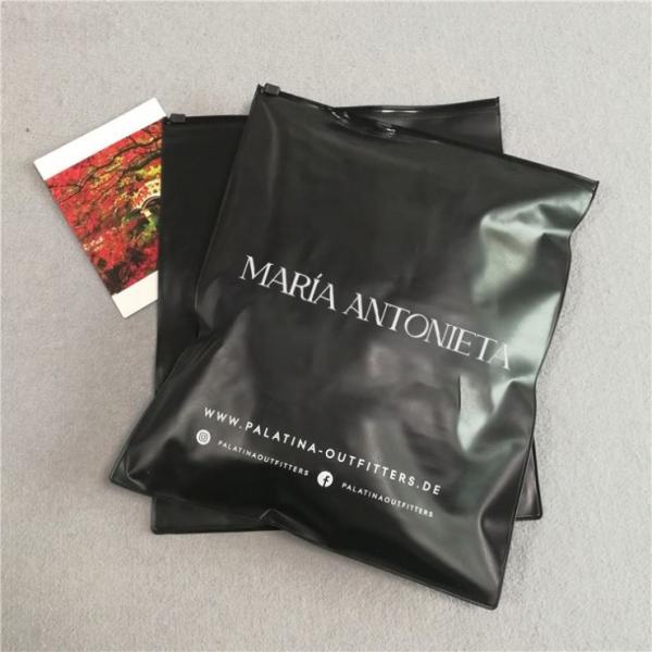 Quality Black Clothing Zipper Poly Bags Custom Logo Printed For Packaging Hoodie for sale