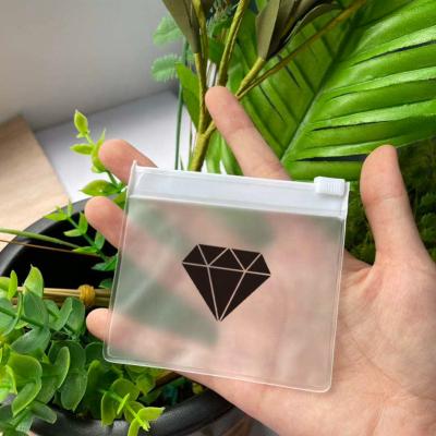 China Plastic Jewellery Frosted Zip Pouch Bag Anti Oxidation Waterproof Reusable for sale