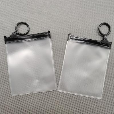 China Custom Pvc Plastic Earrings Jewelry Ziplock Bag Minimalist Transparent With Logo for sale