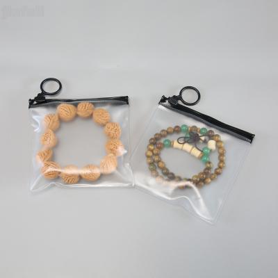 China Durchsichtige und schwarze wasserdichte Reißverschlussbeutel für Schmuck zu verkaufen