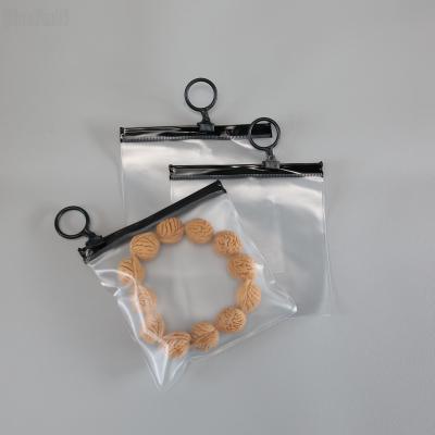 China Durchsichtige und schwarze wasserdichte Reißverschlussbeutel für Schmuck zu verkaufen