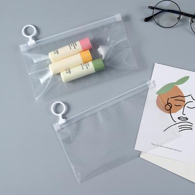 China Zipper Plastic Pencil Bags Transparent Customized Printing Available for sale