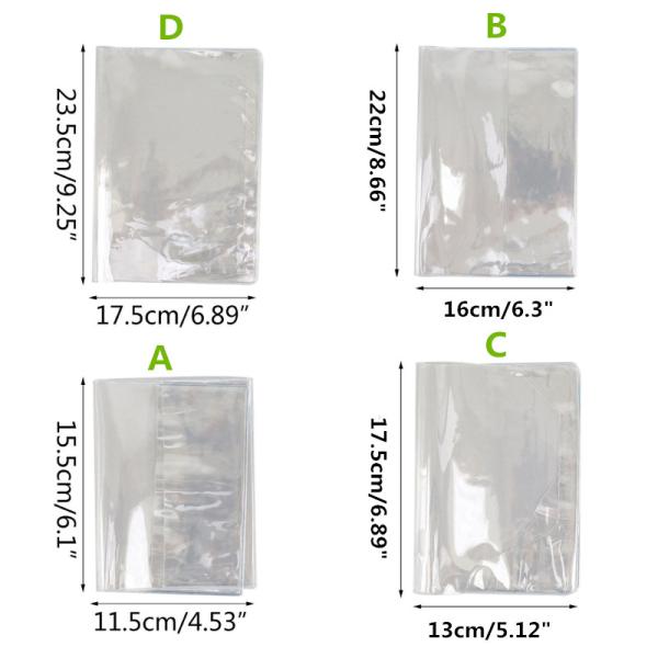 Quality PVC Transparent A6/A5 Book Protective Sleeve Waterproof for Planner Binder for sale