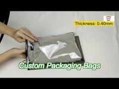 Polyethylene Clothing Zipper Bag Black Frosted Custom Logo Printing Recyclable