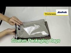 Polyethylene Clothing Zipper Bag Black Frosted Custom Logo Printing Recyclable