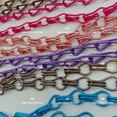 China Aluminum Colorful Chain Link Curtain Factory Fly Insect Blinds Pest Control Aluminum Metal Chain Curtain for sale