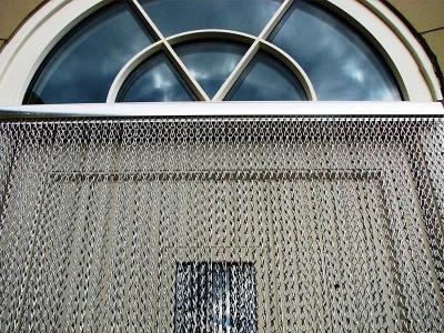 China Anodized Metal Decorative Aluminum Chain Link Fly Screen Curtain Flexible Aluminum Chain Link Curtain For Decorative Cur for sale