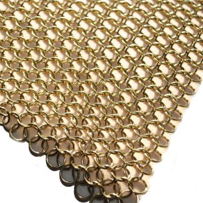 China ring mesh looped mesh stainless steel material with custom made size for sale