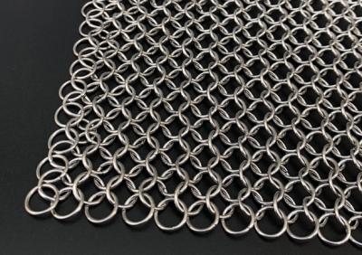 China Customized Color Stainless Steel Metal Ring Decoration Mesh 304L Stainless steel ring mesh for sale