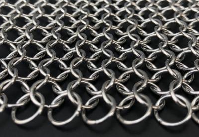 China Stainless Steel Chain Mail Ring Mesh For Partition Wall Stainless Steel Chain Mail Curtain /Metal Ring Mesh for sale