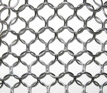 China 3.81mm Ring Diameter Stainless Steel Ring Wire Mesh Chainmail Sheet Flexible architectural anti-cut metal stainless stee for sale