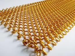 China Custom Color Aluminum Metal Chain Mesh Coil Curtain decorative metal wire mesh coil drapery ceiling mesh curtain for sale