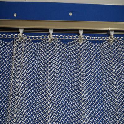 China Cascade coil type metal fabric drapery curtain for hotel lobby metallic shower curtain/Metal Coil Drapery/expanded stain for sale