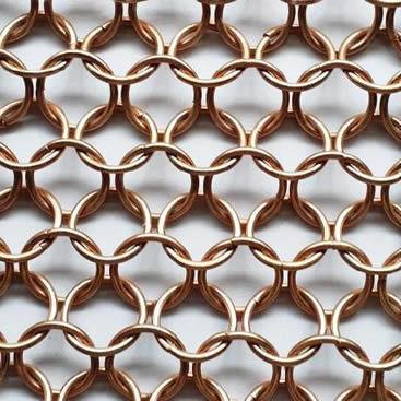 China Flexible stainless steel ring China supplier 304 stainless steel rings woven mesh room divider for sale