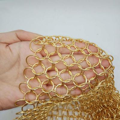 China 304 Stainless steel chain mail ring mesh for Protection metal room divider decoration partition for sale