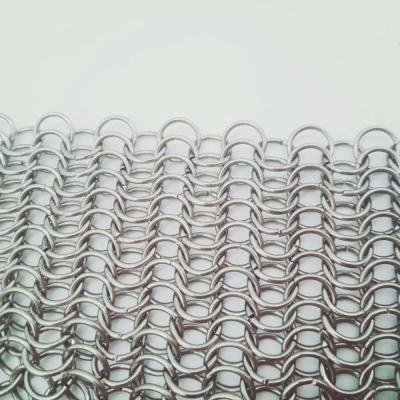 China ring mesh looped mesh stainless steel material with custom made size for sale