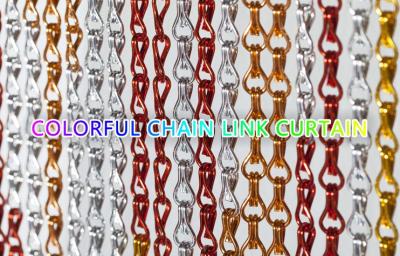China Decorative Aluminium Metal Chain Link Fly Screen Curtain Decorative metal chain link mesh curtain for sale
