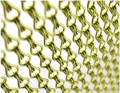China Colorful Aluminium decorative chain curtains Home Decor Decorative metal chain link mesh curtain for sale