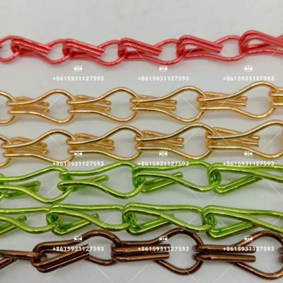 China wholesale custom size luxury metal bead curtains/string ball chain room dividers decorate metal chain link mesh curtain for sale